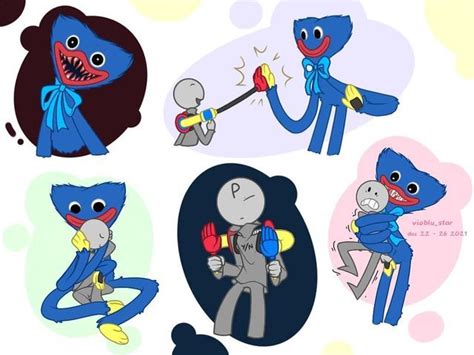 Violetblue Star On Instagram Poppy Playtime Huggy Wuggy And Player