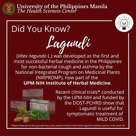 Did You Know Lagundi University Of The Philippines Manila