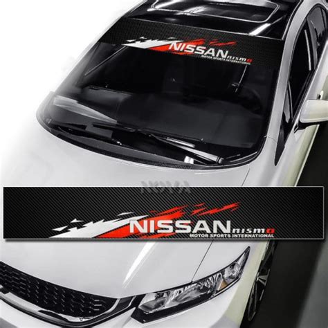 Jual STICKER NISMO NISSAN STICKER KACA DEPAN MOBIL BAHAN KARBON Kab