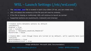 WSL Windows SubSytem For Linux PPT