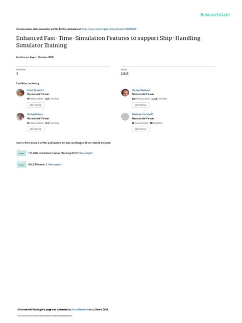 enhanced fast time simulation features to support ship handling simulator training pdf