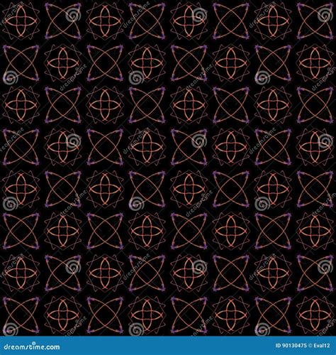 Seamless Texture With D Rendering Abstract Fractal Colorful Pattern Stock Illustration