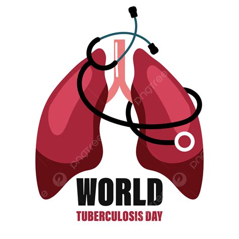 Día Mundial De La Tuberculosis Con Pulmones Pequeños Y Estetoscopio PNG
