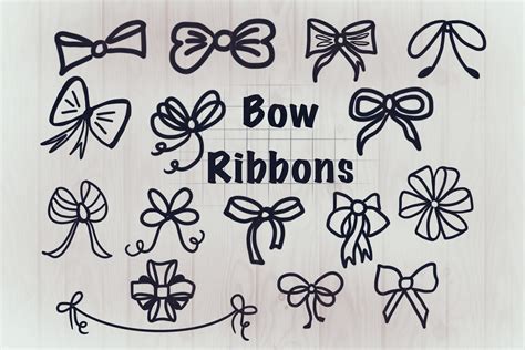 Bow And Ribbons Clipart Graphic By Pj Fonttein · Creative Fabrica