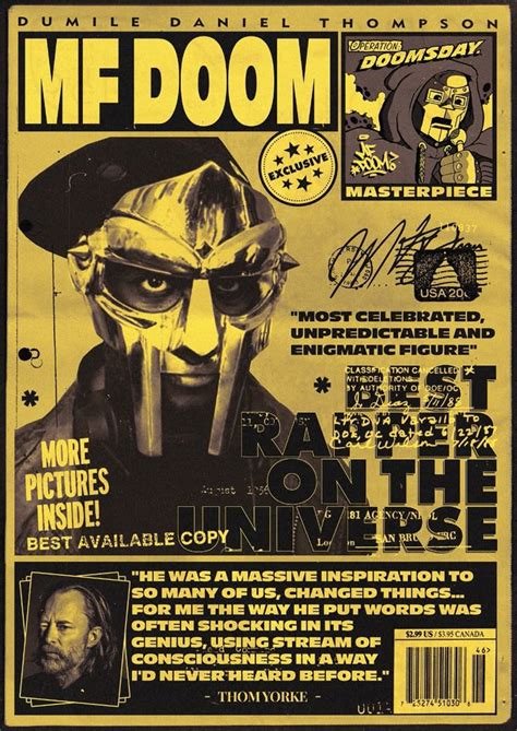Mf Doom Newspaper Cover Design Music Poster Design Music Poster