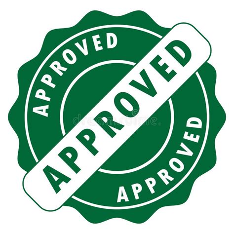 Approved Stamp Seal For Certification And Authorization Stock