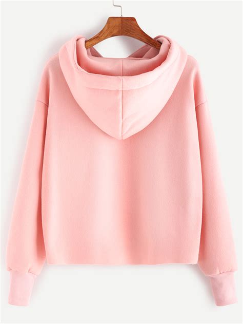 Dropped Shoulders Drawstring Hooded Sweatshirt Sheinsheinside