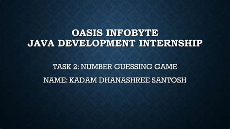 Dhanashree Kadam On Linkedin Java Development Internship