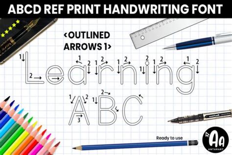 Abcd Ref Outlined Arrows1 Font Fonts Free Downloads