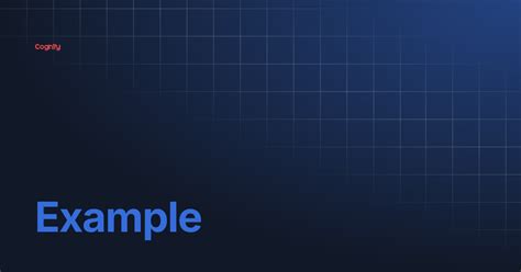example cognify