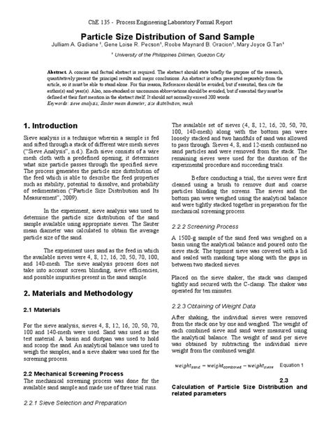 Sieving Pdf Particle Size Distribution Applied And