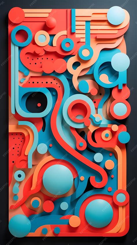 Premium Ai Image Image That Explores The Fusion Of Abstract Shapes In Papercraft Style