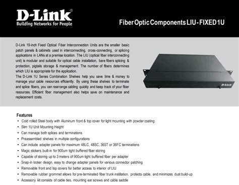 D Link Nlu Fxxuxxr 24 24 Port Liu Rack Mount Optical Fiber