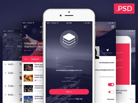 Free Mobile UI Kits For App Designer OnAirCode