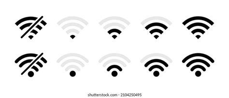 Set No Wireless Connections No Wifi Stock Vector Royalty Free