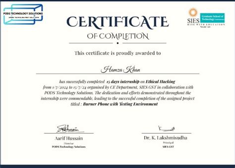 Hamza Khan On Linkedin Ethicalhacking Cybersecurity Internship Learning