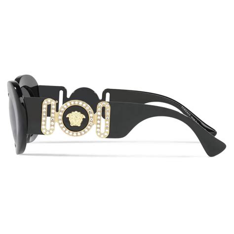 Versace Sunglasses Medusa Biggie Oval Black Sunglasses Versace