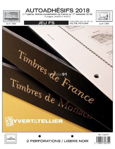 JEU FS FRANCE 2018 1er semestre adhésifs matériel philatélique