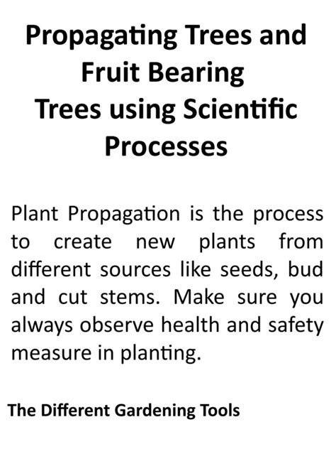 Propagating Trees And Fruitbearing Trees Using Scientific Pdf Trees