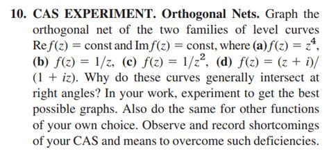 Solved Cas Experiment Orthogonal Nets Graph Theorthogonal