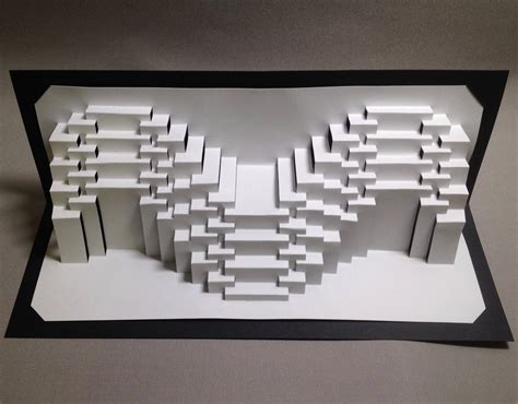 Diy Template Waves 4 Kirigami Pop Up Paper Etsy