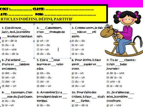 Tutorials And Extensive Practice On French Articles Partitive