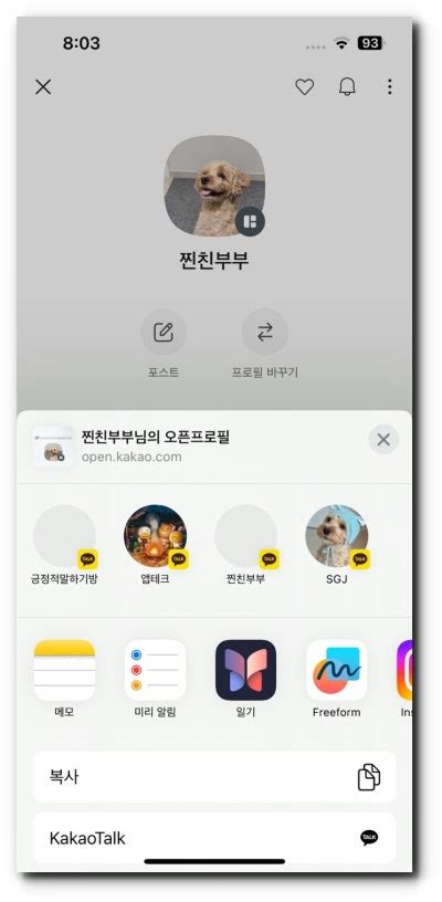 카카오톡 오픈채팅방 11채팅을 위한 카톡 오픈 프로필 변경 방법 네이버 블로그