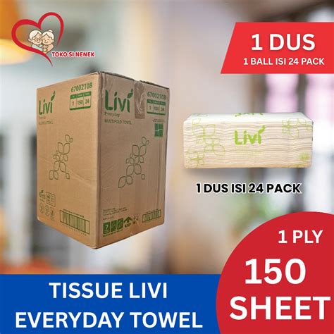 Jual Tissue Murah Paket 1 Dus Tissue Livi Everyday Multifold Towel