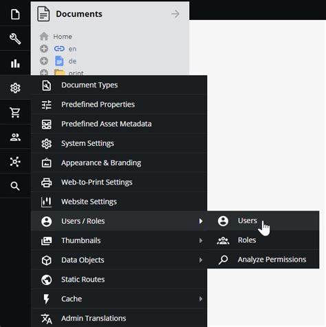 Users And Roles Pimcore Development Documentation