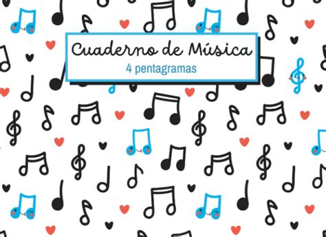 cuaderno de Música pentagramas Papel pentagramado para notación musical para niños libreta