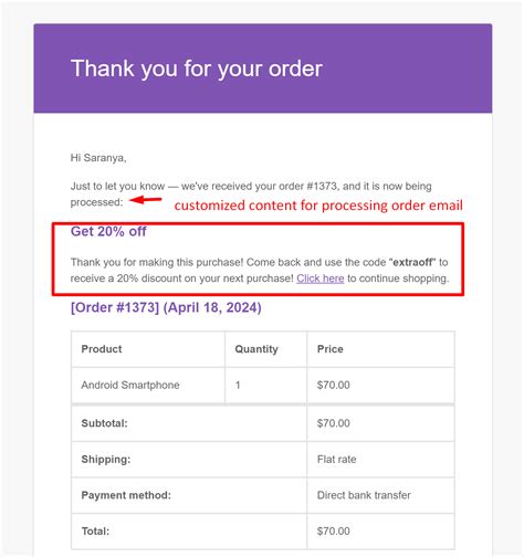 how to edit woocommerce processing order email tyche softwares