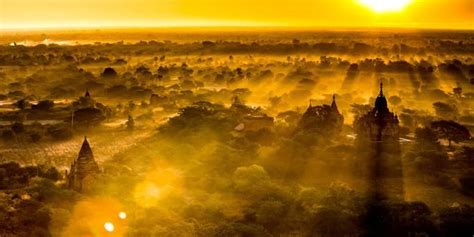 去缅甸蒲甘旅游，乘坐热气球漂浮在2千多座寺庙上空看日出 知乎