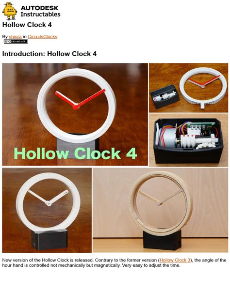 Hollow Clock 4 7 Steps With Pictures Instructables Pdf Gear Arduino