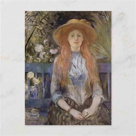 On A Bench By Berthe Morisot Postcard Berthe Morisot Mary Cassatt