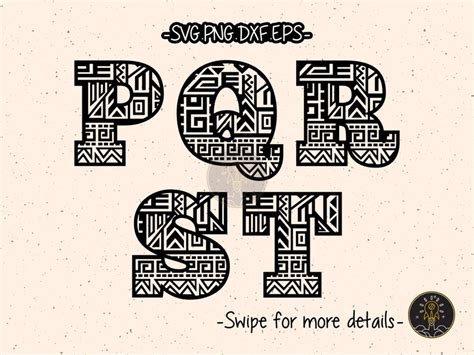 Aztec Number Letter Font Alphabet Svg Cut File Cricut Clipart Etsy