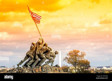 Iwo Jima Memorial In Wash Dc Usa Memorial Dedicated To All Personnel