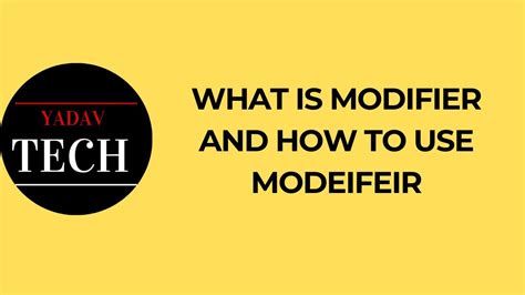 What Is Modifier And How To Use Modifier Usa Health System