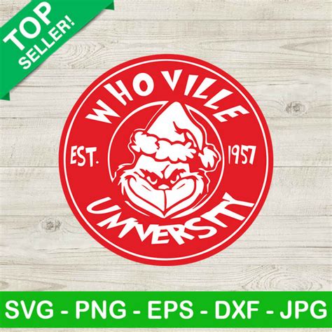 Whoville University Grinch Christmas SVG Whoville University SVG
