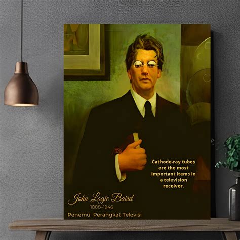 Jual POSTER ILMUWAN TERKENAL DUNIA JOHN LOGIE BAIRD HIASAN DINDING SAINTIST DEKORASI RUANGAN