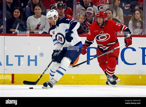 Winnipeg Jets Mason Appleton 22 Controls The Puck In Front Of