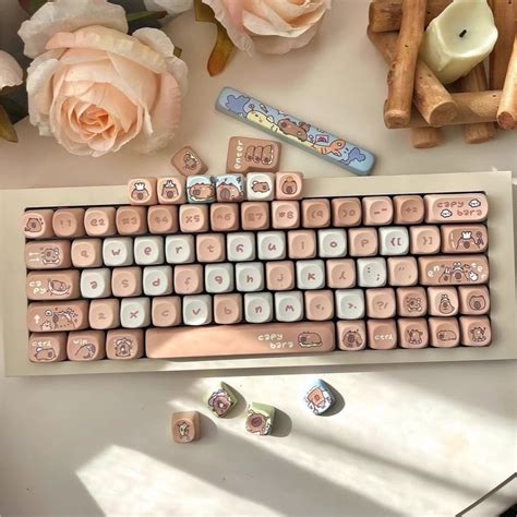 Capibala Keycaps 140 Keys Soa Height Pbt Material Keycap Five Sided Thermal Sublimation