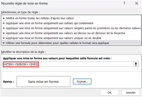 Mise En Forme Conditionnelle Si Entre Deux Nombres Excel Et Google Sheets Automate Excel