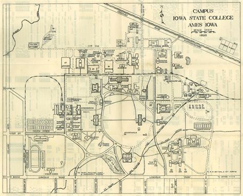 1926 Isc Campus Map And Directory Ames History Museum