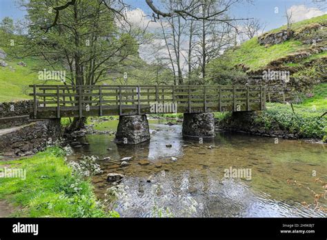 Wolfscote Bridge Over The River Dove In Wolfscote Dale On The