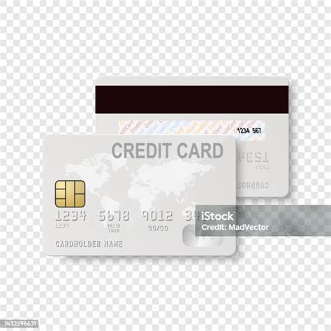 벡터 3d 사실적인 화이트 신용 카드지도 절연 모형 브랜딩을위한 플라스틱 신용 카드 또는 직불 카드의 디자인 템플릿 신용 카드 지불 개념 전면 상단 보기 3차원 형태에 대한