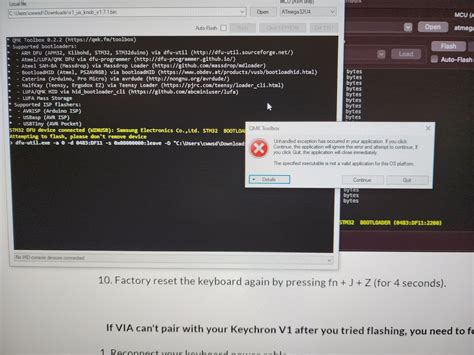 tried to flash v1 firmware but stuck in bootloader r keychron
