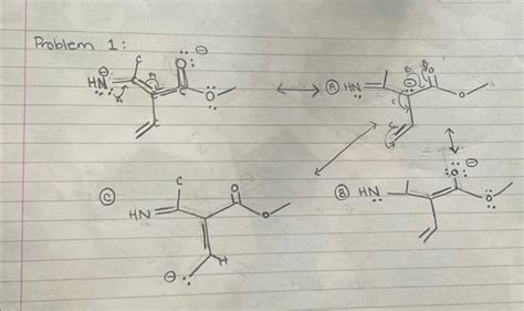 Solved I Have These Resonace Structure But Im Not Sure How Chegg Com