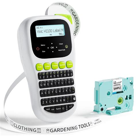 Vixic H1100 Label Maker Machine With Backlit Lcd Portable Industrial