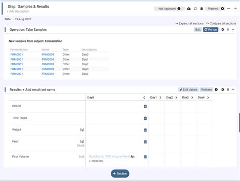 recording batch records scifeon documentation