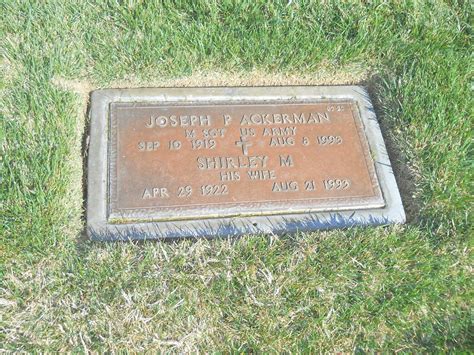 Msgt Joseph Patrick Ackerman 1919 1993 Find A Grave Memorial